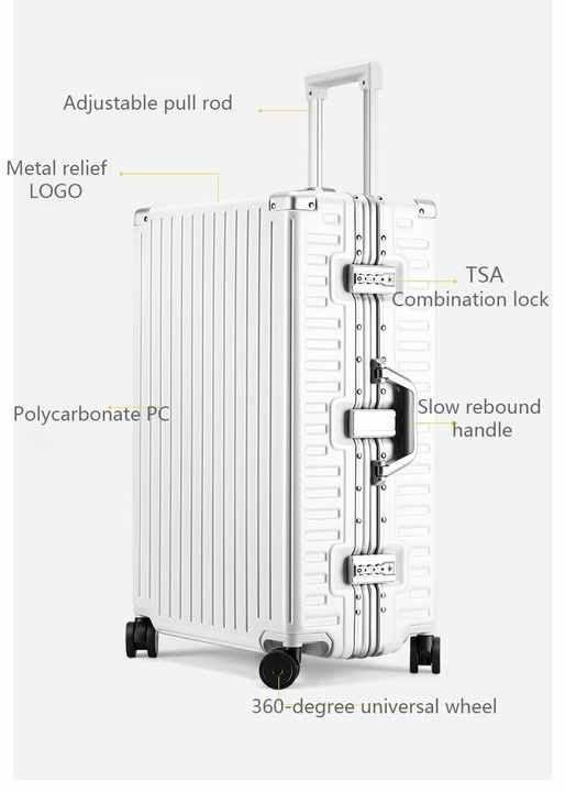 Customized Aluminum Frame Luggage case Trolley Suitcase Hardshell Echo ...