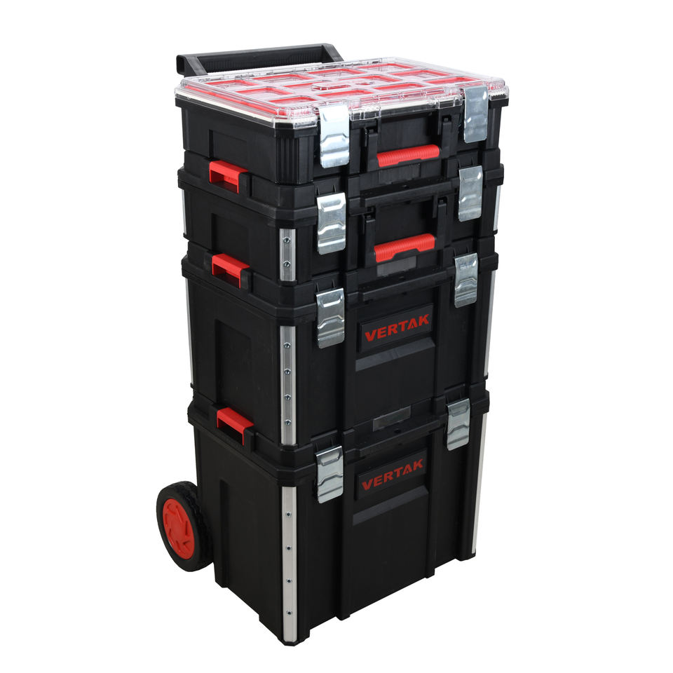 Winslow & Ross 4-Part Portable Tool Box Set With Wheels - Dustproof ...