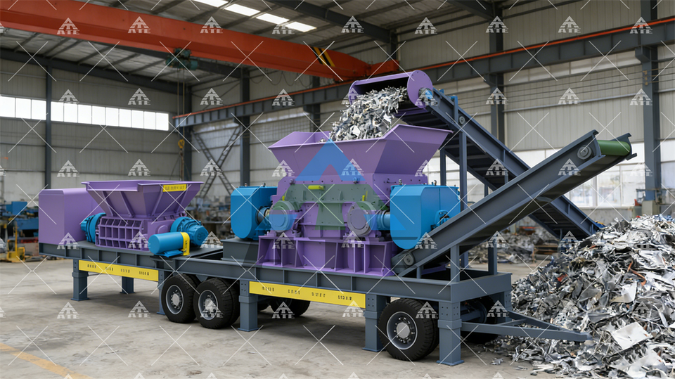 Large Waste Sheet Plate Scrap Metal Shredder Irony Aluminum Mobile ...