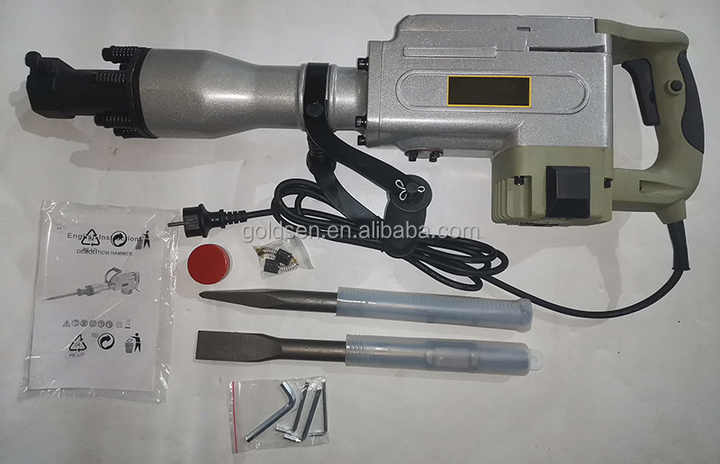 Yellow Concrete Wall Crusher Rock Demolisher Jack Hammer Machine ...