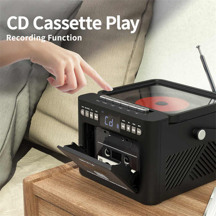Portable CD Player Boombox with FM Stereo Radio - All-in-one