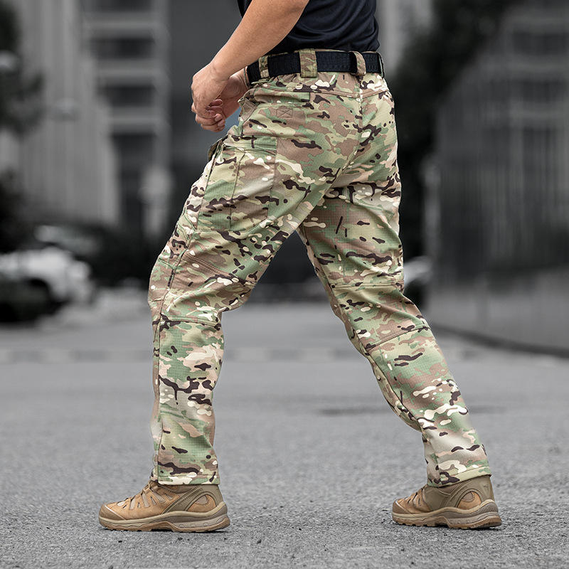 IX7 Men's Tactical Work Pants-Elastic Canvas Zipper Fly Waterproof ...