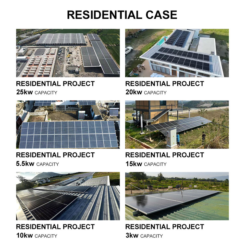 Large Villa Hybrid Solar System 10KW 15KW 20KW Complete Solar Panel Kit ...