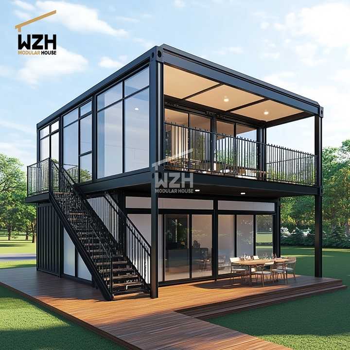 Two Story Foldable House Homes 1-3 Bedroom 20 40ft Fold Out Home ...