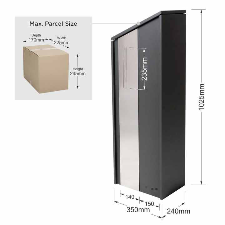 Secure and Durable Outdoor Parcel Drop Box - Weldon Smart Delivery