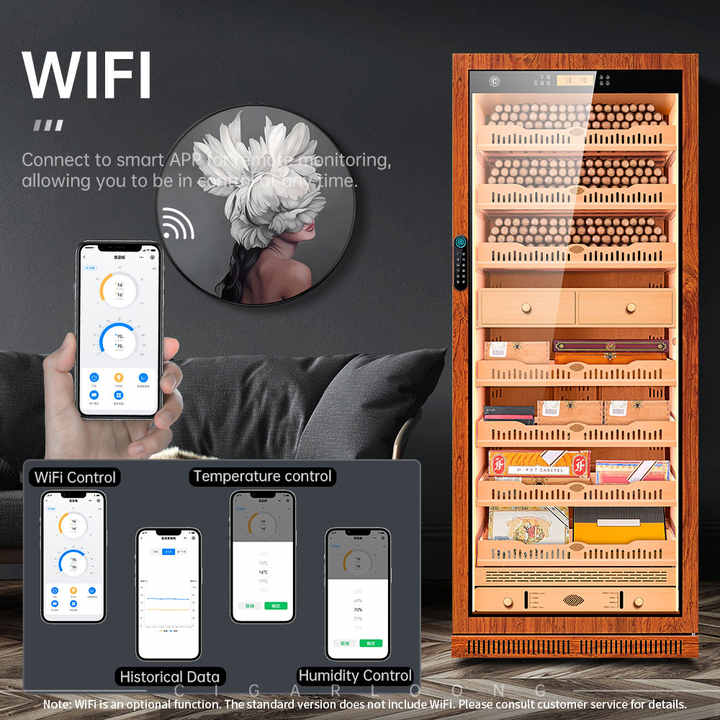 275C Cedar Wood Electric Humidor Cigar Cabinet Cooler New Design ...