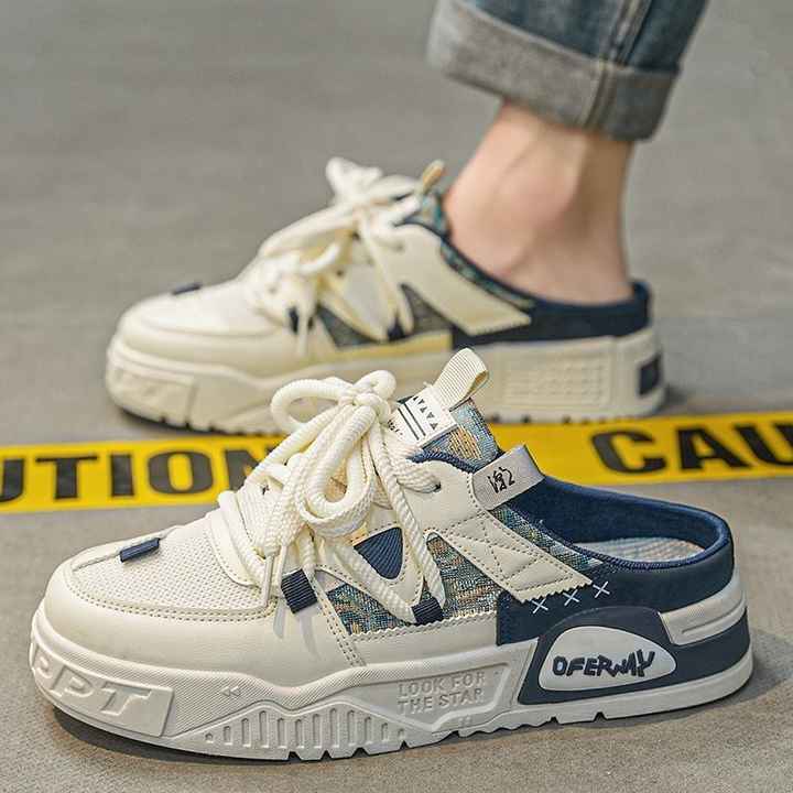 Durable Mens Half Slipper - Anti-Slip & Versatile Shoes