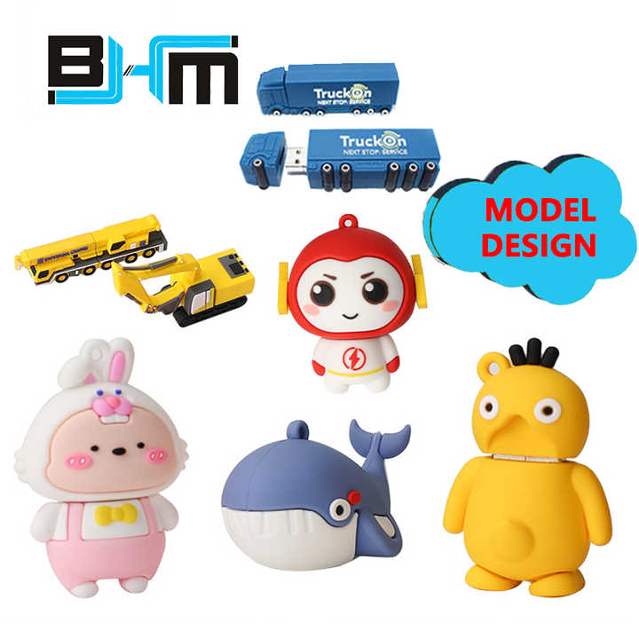 Custom Design Printing 3D Cartoon Shape Pen Drive Pvc Silicone Usb ...