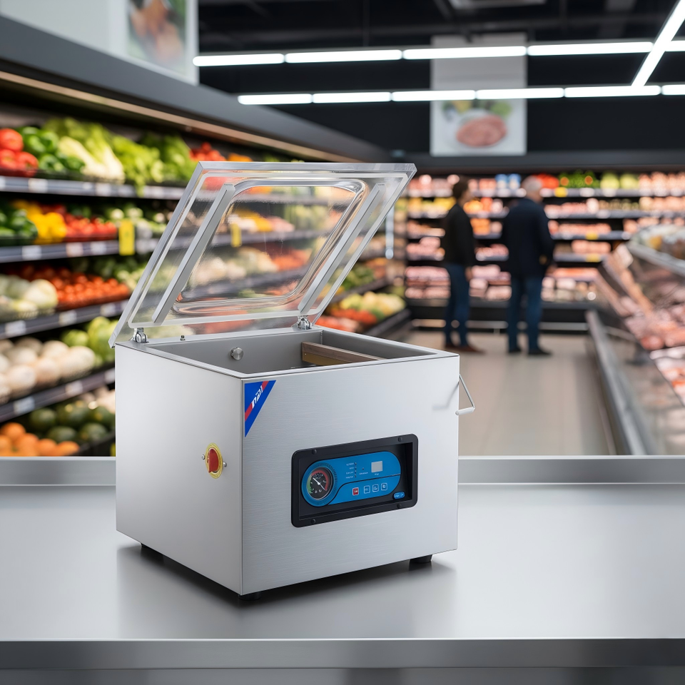 Tabletop Food Vacuum Sealer DZ400 for Butcher Shop 100mm Deep Chamber ...