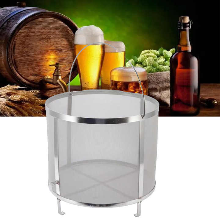SS304 Stainless Steel Wire Mesh Beer Wort Filter Basket Home Metal Mash ...