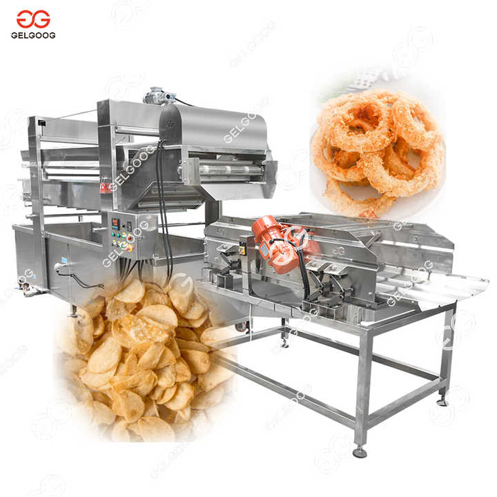 Small Scale Automatic Plantain Chips Frying Machine Gas Banana Chips ...