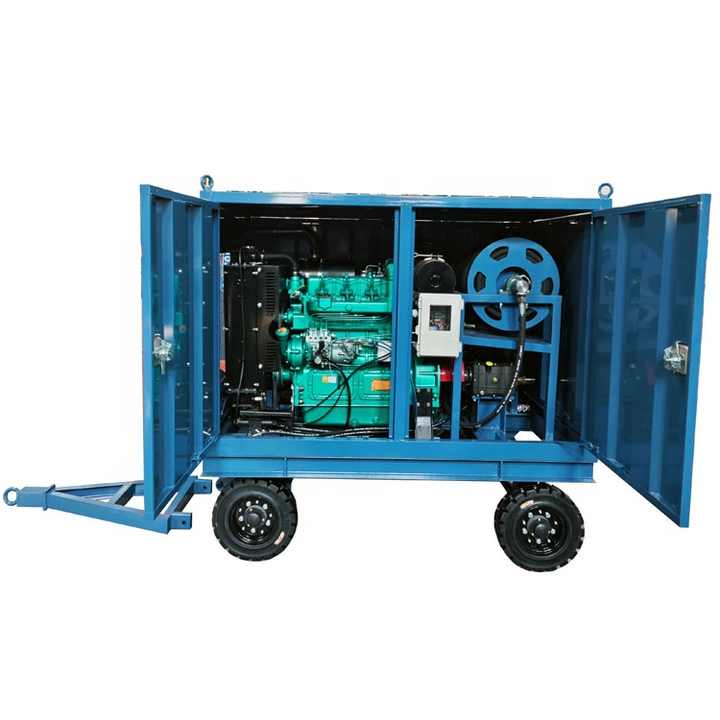 Trailer Mounted High Pressure Water Jet Pipeline Cleaner
