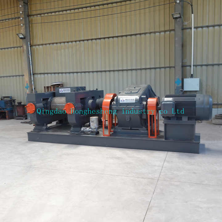 Double-Roll Extrusion Cracker Mill XKP560 Rubber Crushing Machine ...