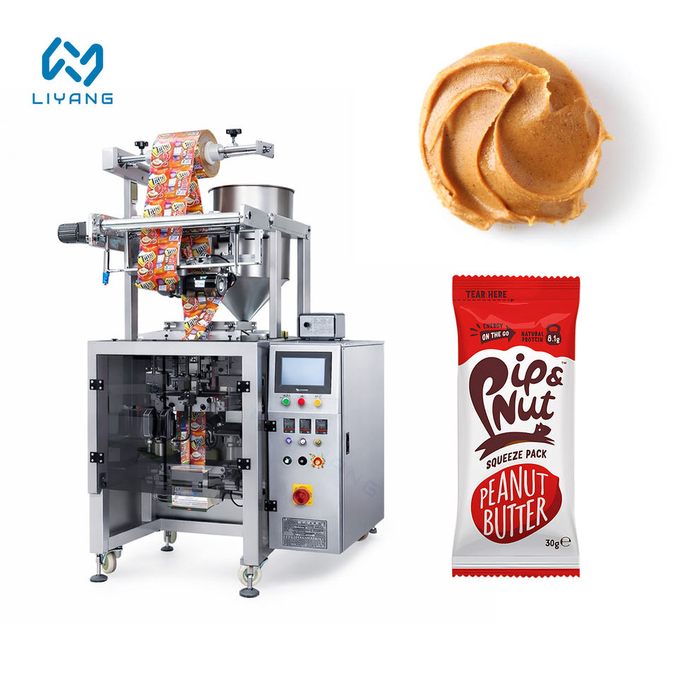 Small Model Automatic VFFS Sauce Sachet Peanut Butter Packing Machine ...