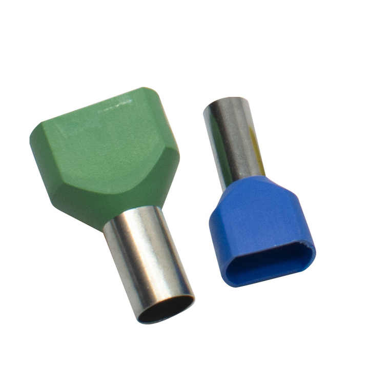 TE Series Insulated Twin Cord End Terminal Crimp Tubular Terminals with ...