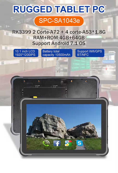 Industrial 8-Inch Windows 10 Tablet PC Optional UHF NFC 2D Scan Back ...