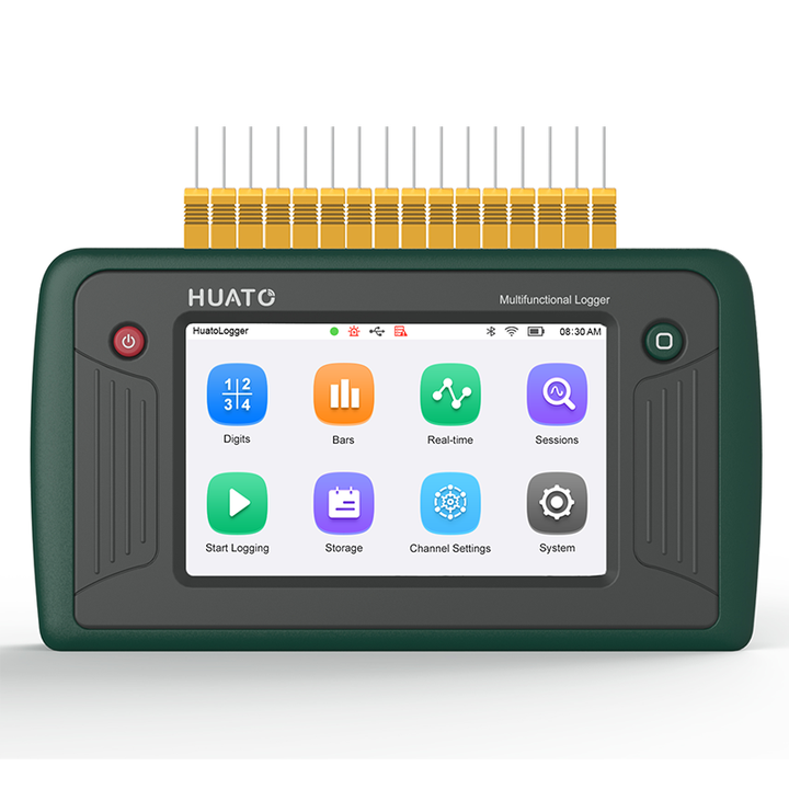 Easy to use high accuracy hand-held thermocouple data logger with 16 ...