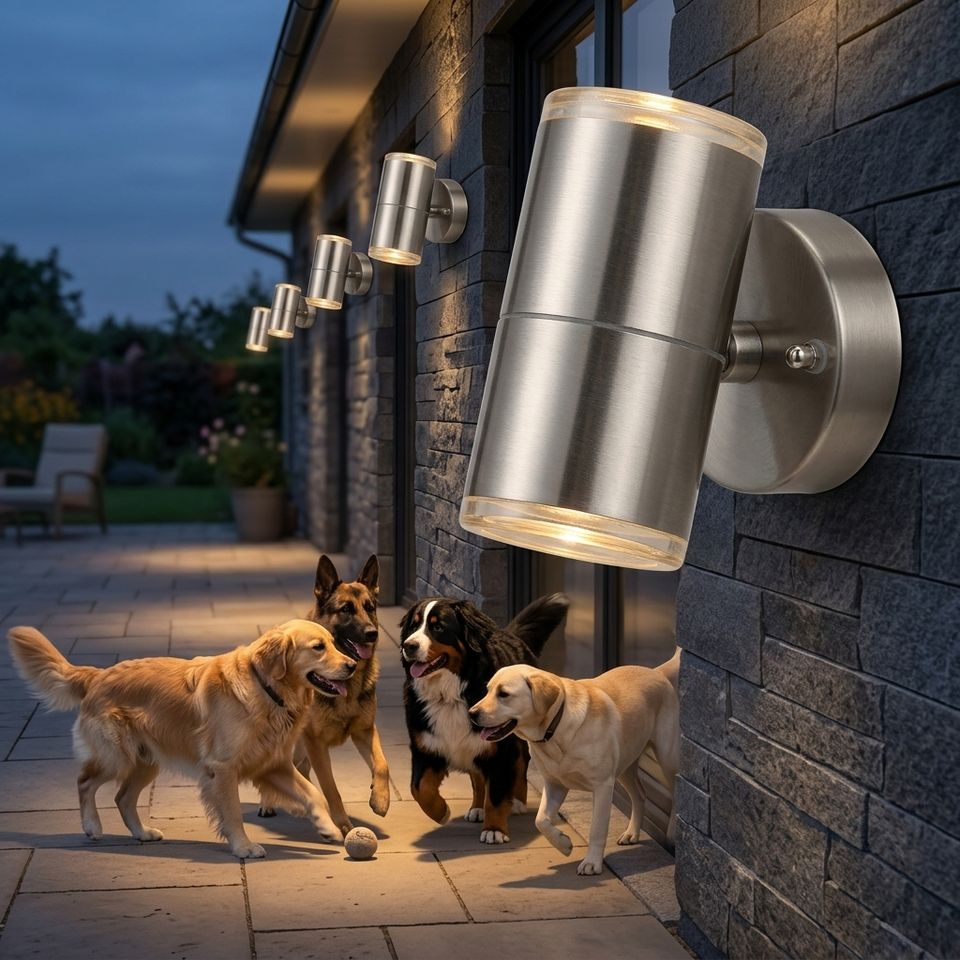 Modern Stainless Steel Outdoor LED Wall Sconce IP44-rated Up-Down ...