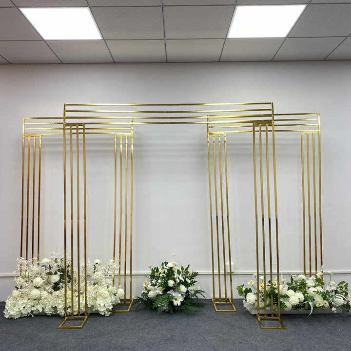Luxury Wedding Decoration Backdrop - Metal Shiny Gold Frame