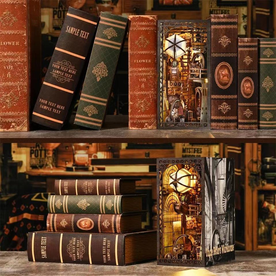 DIY Cabin Balloon Spaceship Model Retro Magic Book Stand Ornaments ...