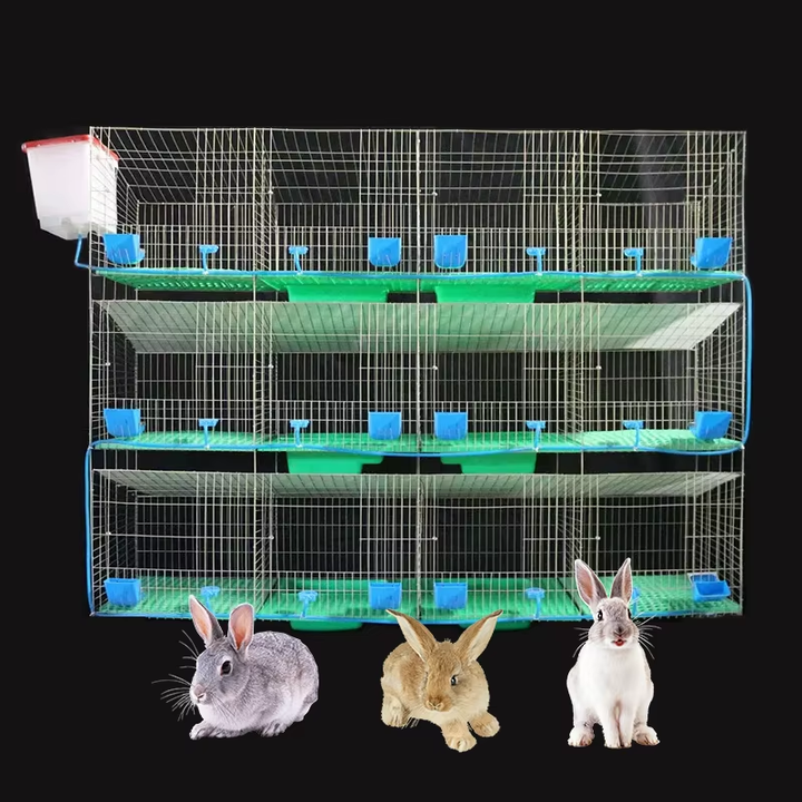 GREAT FARM Rabbit Cage Galvanized Wire Rabbit Cage with Droppings Tray ...