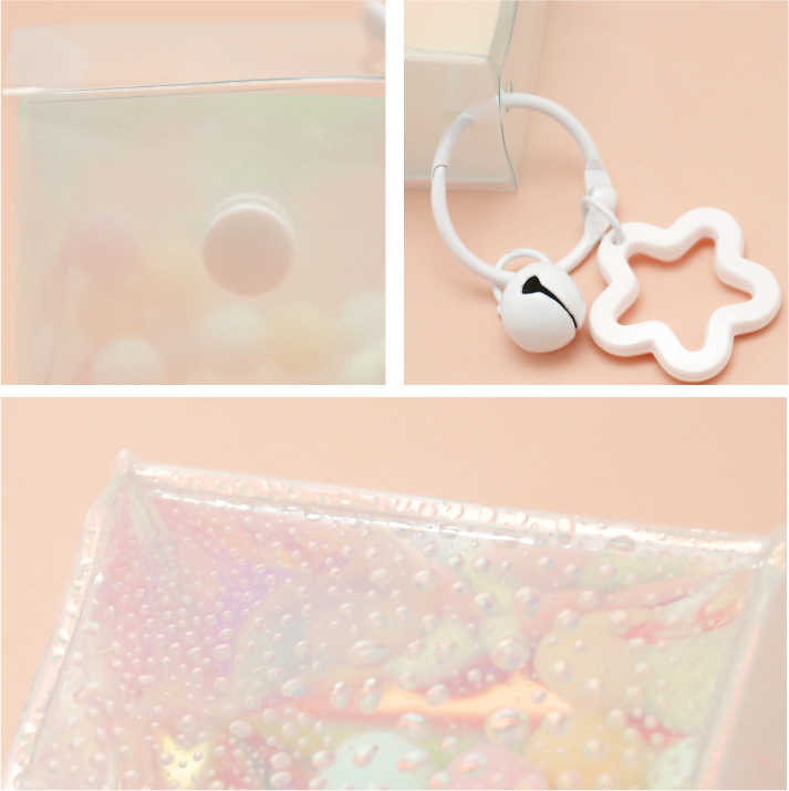 Transparent Phantom PVC Keychain Jewelry Organizer Thicken Display Doll ...