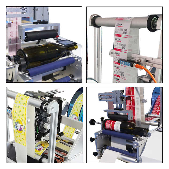 2025 Manual Fast Semi Automatic Adhesive Wine Round Bottle Labeling Machine