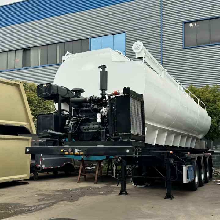 Dairy Farm Feed Semi Trailer Hydraulic TMR Mixed Feed Transporter ...