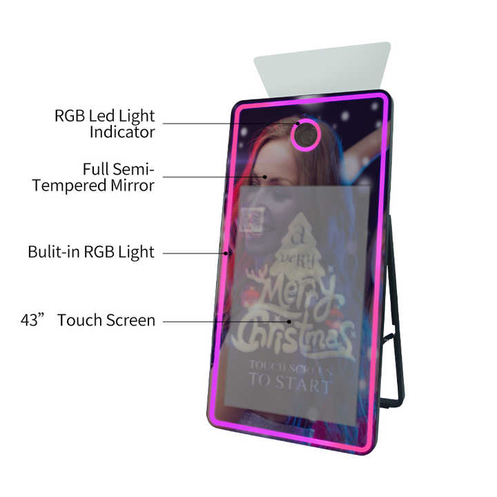 Mirror Photo Booth - Portable Tower with Touch Screen