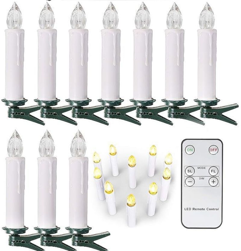 LED Candle Lights Christmas and Easter Outdoor Courtyard Clip ...