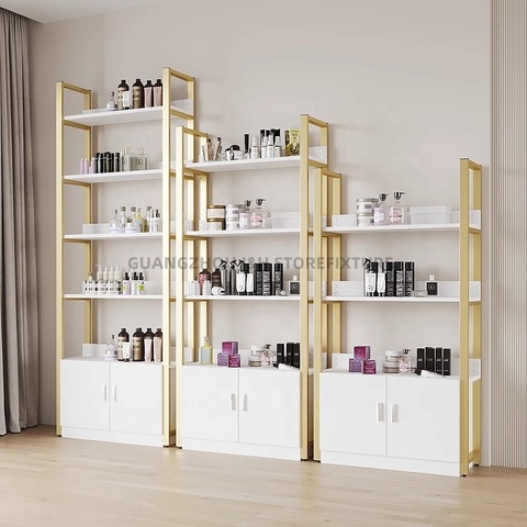 Luxury Beauty Salon Light Display Shelf Cosmetics Nail Skin Care Stand ...