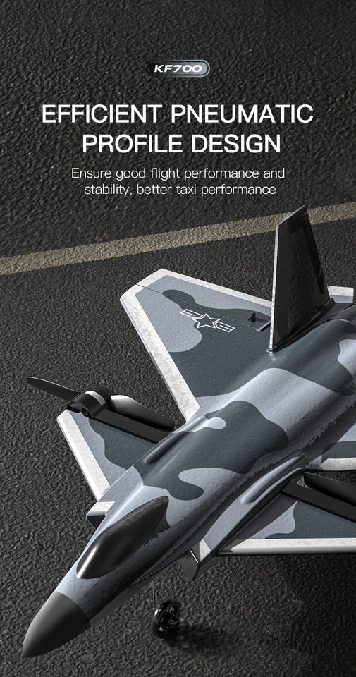 KF700 Brushless Airplane J 20 Aircraft Model Gliding Fight 2.4g 6 Channels 18km/h High Speed ...