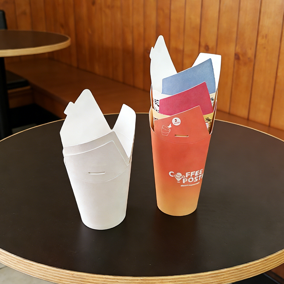 Disposable Folding Sealed Butterfly Paper Cups 16oz with Lids ...