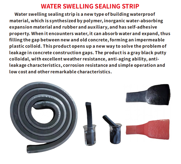 BW Type Swelling Waterstop Strip for Basement Waterproofing, Leakproof ...