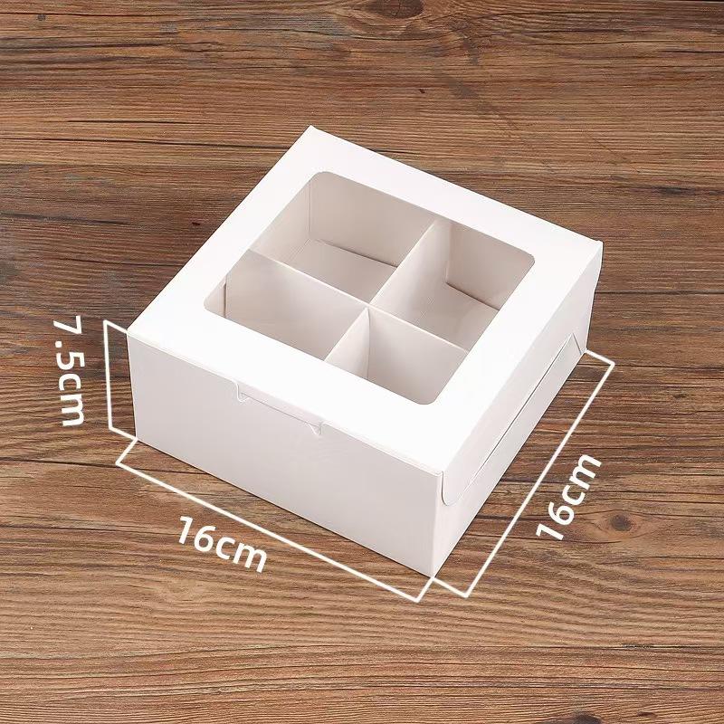 Cellophane Cake Box - 4/6/12 Compartment Paper Cupcake Packaging Box ...