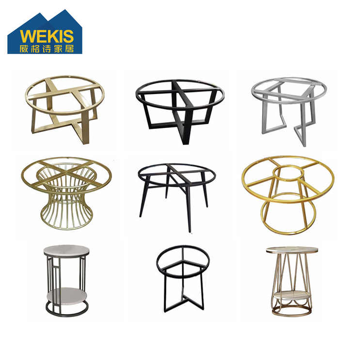 WEKIS Metal Table Leg Black Gold Frame Brushed Powder Coating Square ...
