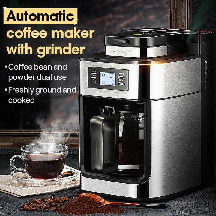 Digital Programmable Combo 2 in 1 Coffee Maker with Grinder
