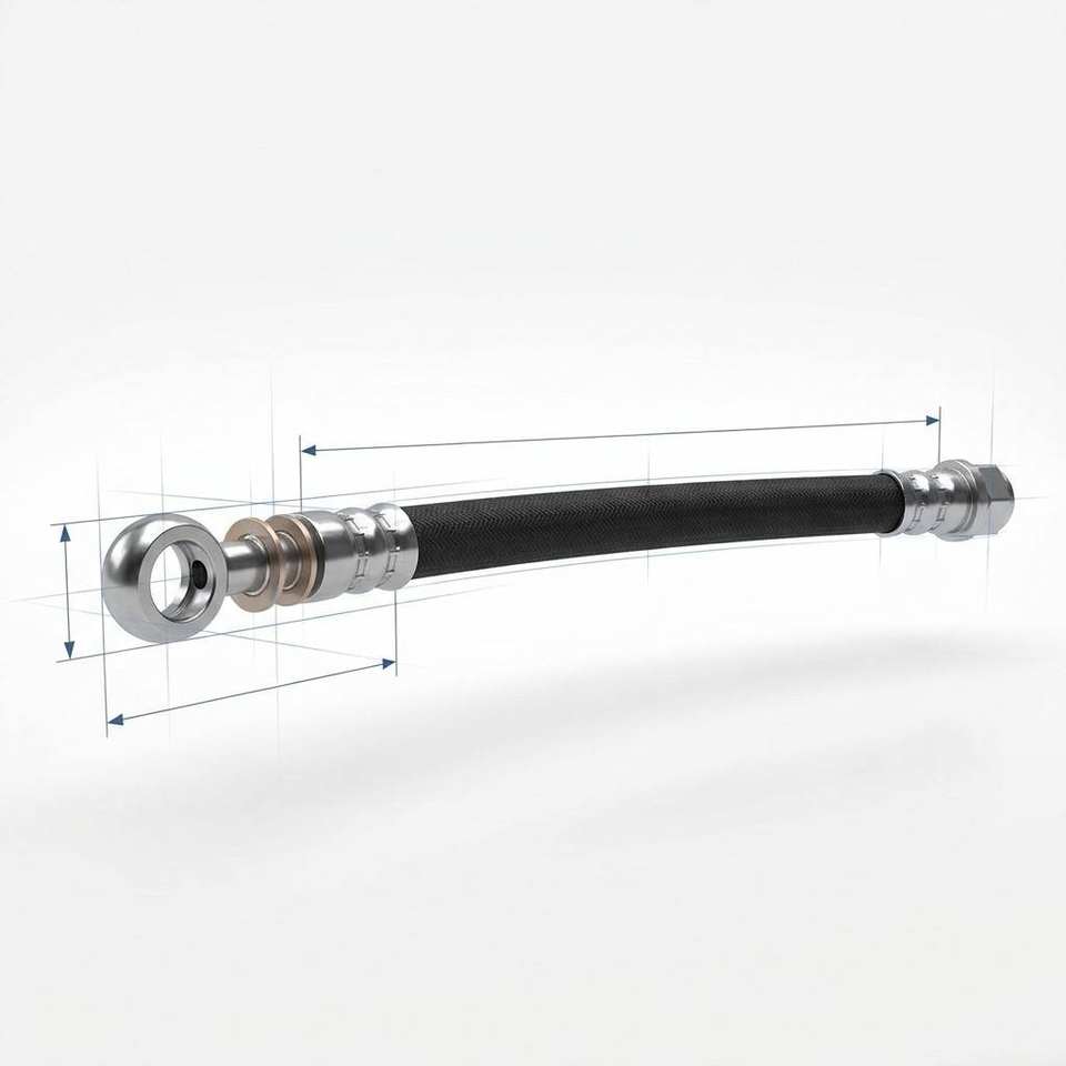 R045363 Front Left Brake Hydraulic Hose for Land Rover Range Rover L405 ...
