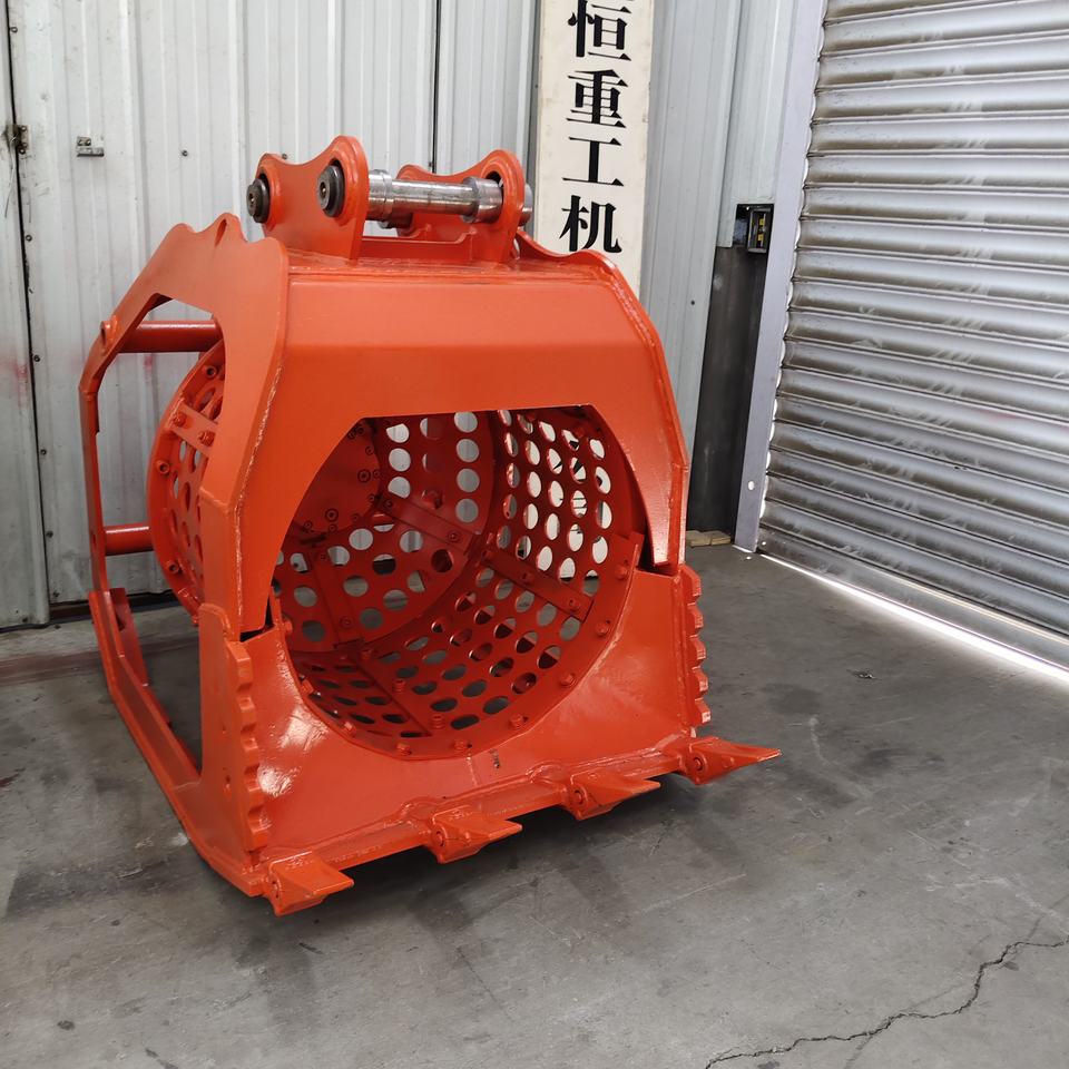 Hydraulic Rotary Diesel Log Splitter Screening Bucket Excavator River ...