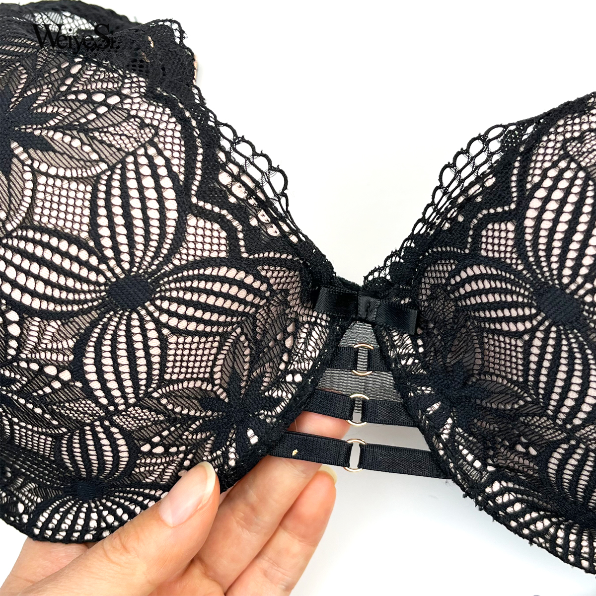 European Lingerie Model - Sexy Lace Bodysuit Set
