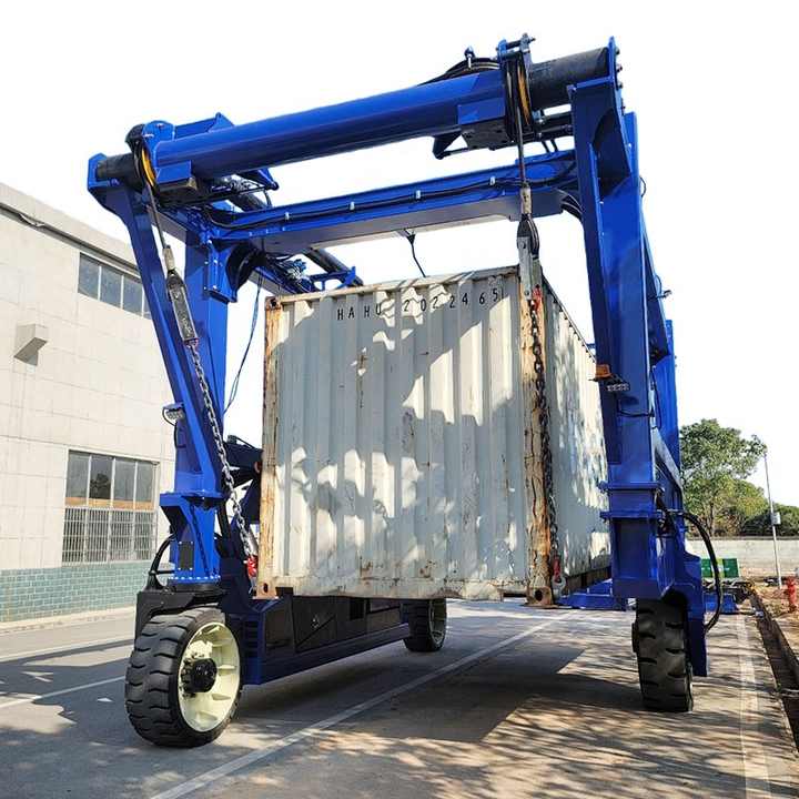 30 Ton 40 Ton CE Electric Driven Straddle Carrier Crane Lift 20ft ...