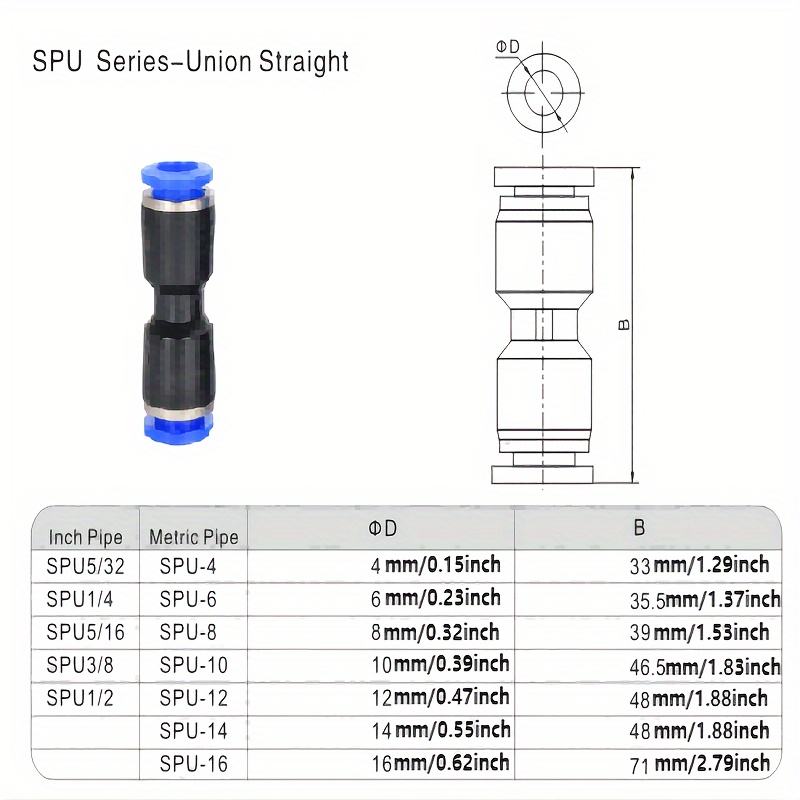 60pcs/box Quick Connect Air Hose Fittings - Pneumatic Kit
