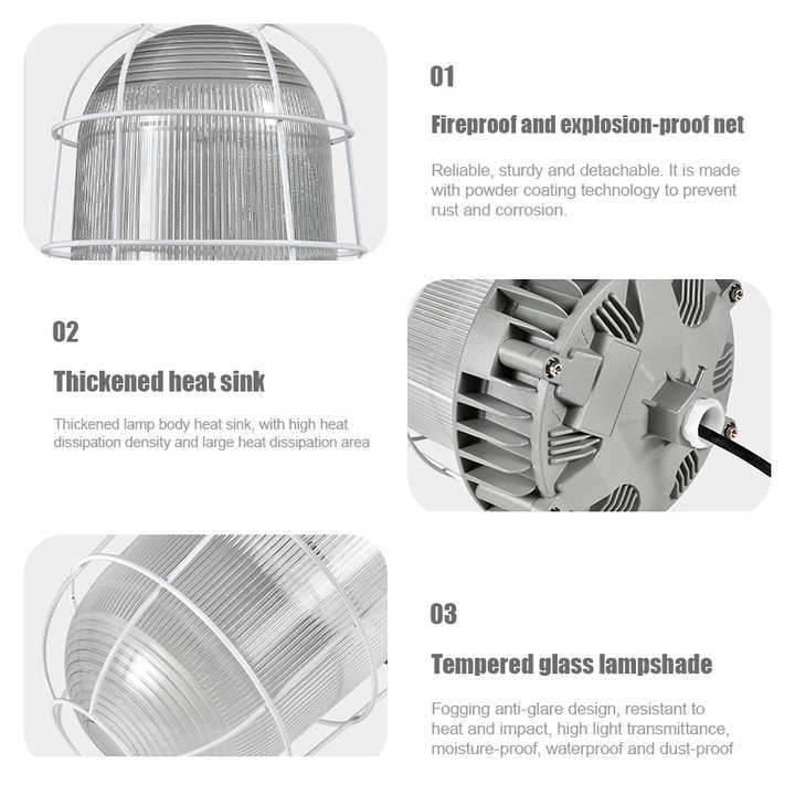 IP66 Explosion-Proof LED Bulkhead Light Cast Aluminum Industrial Lamp ...