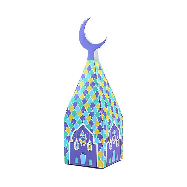 Ramadan Candy Snack Gift Box Mosque Moon Design White Cardboard ...
