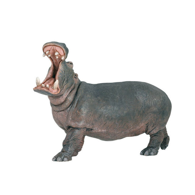 Hippo Figurine Knick knack Metal Miniature Hippo Bronze SRG Co 47 ...