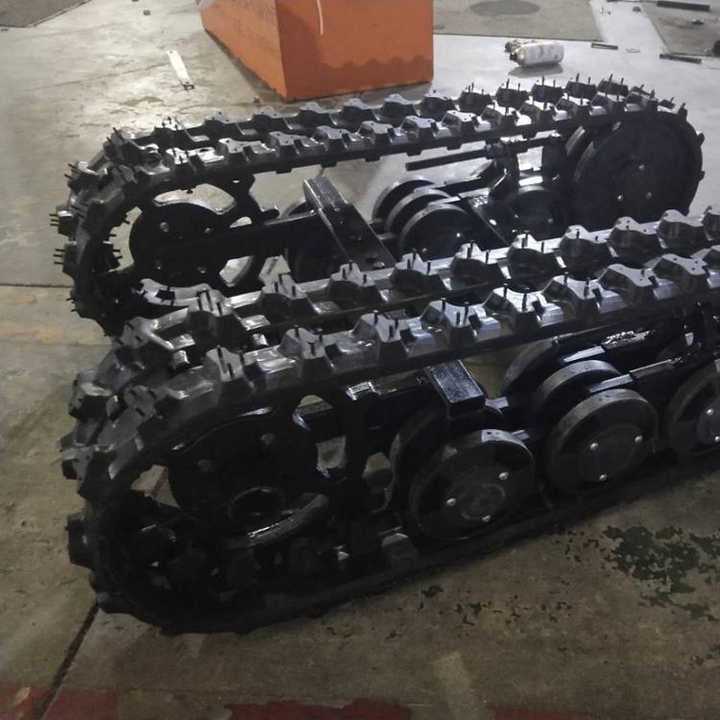 Small Rubber Track System for Grass Mower Chassis Wheels