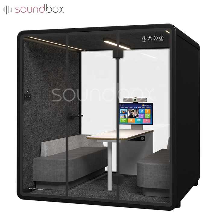 Modern Mini Space Office Sound Proof Pod with Sofa & Table