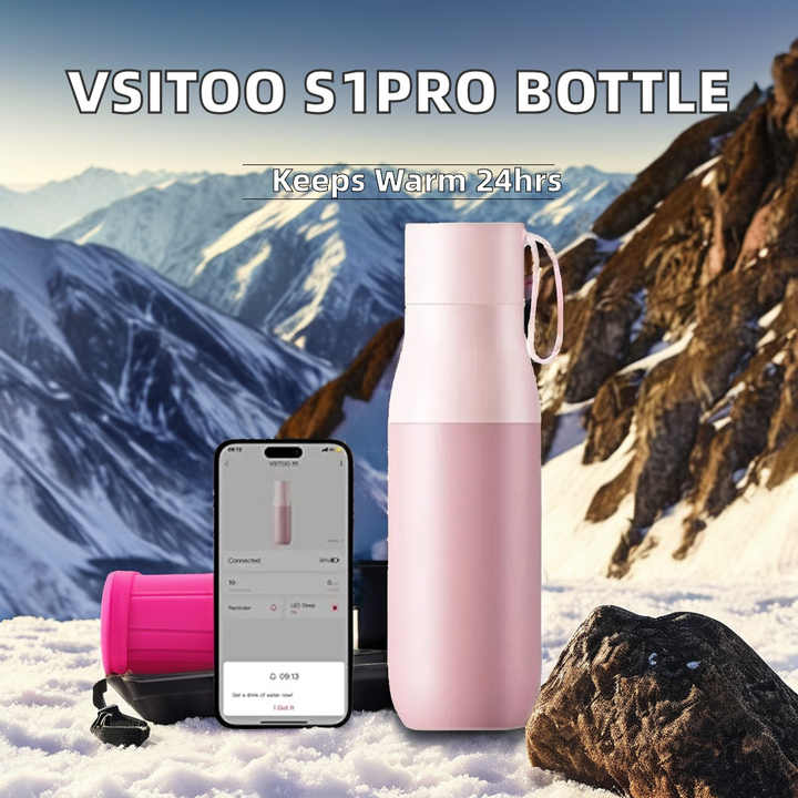 Modern Office Stainless Steel Cup Smart Drinkware Bluetooth LED Thermos ...