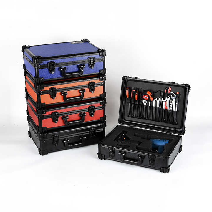 GLARY shockproof abs hard carrying tool case box portable aluminum tool ...