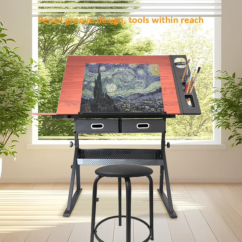 New Triangular Desks with Drawers | Modern Solid Wood Design